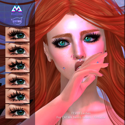 Second Life Marketplace New Limited Time Promo Blaxium Fever Lashes